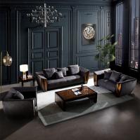 China Matted 0.75m Comfy Modular Sectional Couch , Surrey Classic Chesterfield Velvet Sectional Sofa for sale