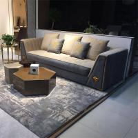 China Solid Wood Chesterfield Sofa Set Leather 1.25x0.75m Luxury Living Room Furniture Sets for sale