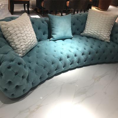 China Hole Style 1.2m Leather Corner Sectional Couch 2.1m Blue Sectional Sofa Living Room for sale