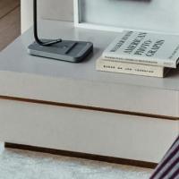 China Bedroom Bedside Table With 2 Drawers Solid Wood Frame Luxury Modern Furnitures 600mm for sale