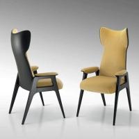 China Walnut Frame Dining Chair Luxury Modern Furnitures High Backrest Silla Comedor for sale