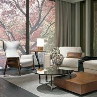 China Walnut Frame Dining Chair Luxury Modern Furnitures High Backrest Silla Comedor for sale