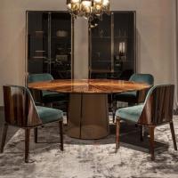 China Pine Burl Luxury Modern Dining Room Tables 1.6m Kitchen Table Sets for sale