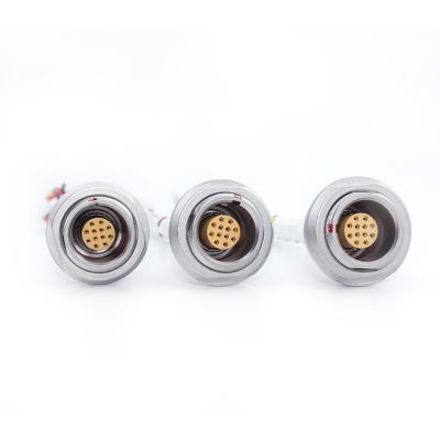 China 12 Core Quick Lock Waterproof Connector Socket Solder Contacts EMC Shielding IP68 for sale