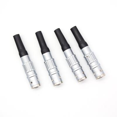 China Low voltage K series 6 core waterproof plug with black sleeve for sale