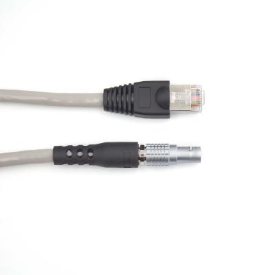 China Industrial RJ45 Network Cable Harness TGA 0B 4 Pin Push Pull Plug IP68 for sale