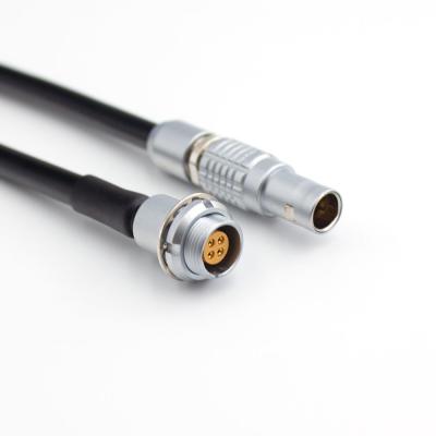 China Push Pull Industrial Cable Harness Assembly 4 Pin Straight Plug and Socket IP68 for sale
