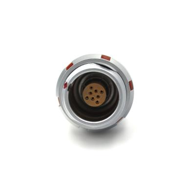 China Self Locking Circular Push Pull Connector ZEG 1K 8 Pin Socket IP68 Full EMC Shielding for sale