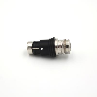 China Half Shell Panel Mount Push Pull Electrical Connectors Black Short Type 1031F 12 Pin for sale