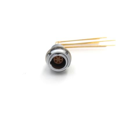 China 6 Pin 90 Degree Panel Mount Circular Connector 2.5A 0B Series Low Voltage for sale