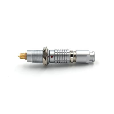 China 10pin B Series Push Pull Metal Connector IP50 Plug and Socket Silver Color 2.5A for sale