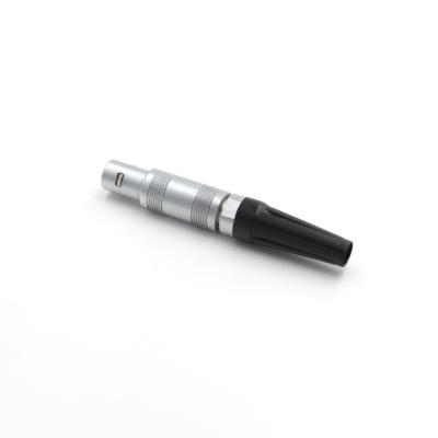 China 1S series 4pin silver connector for survey instruments, straight plug shock vibration resistance for sale