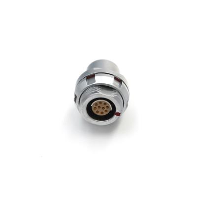 China 10 Pin Fischer Connector Panel Mount Receptacle PCB Circular Connector 103F Series IP68 for sale