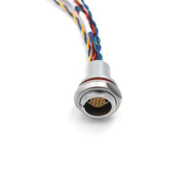 China Customized 2K Size 12 Pin Female Connector Self Locking Metal Socket IP68 7A for sale