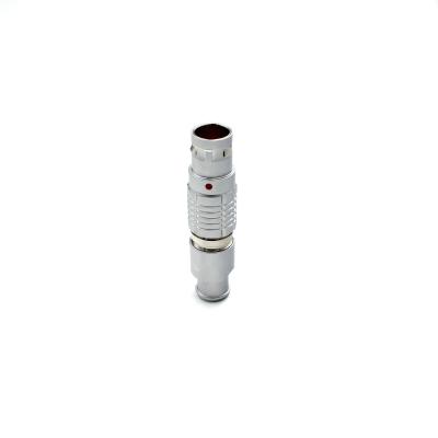 China 2B Series Metal Push Pull Connector 10 Pin EMC Shielded Solder Circular Plug 8A for sale