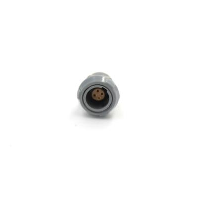 China IP50 Medical Plastic Circular Connector Female 1P 4 Pin Socket Solder Termination for sale