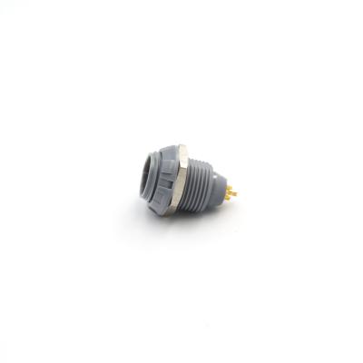 China PC Shell Plastic Push Pull Connector 1P 8 Pin PPS Insulator Panel Mount Socket 5A for sale