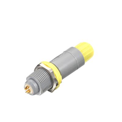 China SRD.PAG 1P 2 Pin Circular Plastic Connector Quick Push Pull Straight Plug 7mm Cable for sale