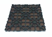 China Sanded WPC Deck Tiles 300x300mm Interlocking Outdoor Flooring in Redwood Teakwood Colors for sale