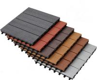 China Sanded WPC Deck Tiles 300x300mm Interlocking Outdoor Flooring in Redwood Teakwood Colors for sale