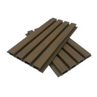 China Custom WPC Fluted Wall Panel 18mm+ Thickness Wood Plastic Composite Outdoor Decking Modern Design for sale