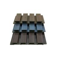 China Custom WPC Fluted Wall Panel 18mm+ Thickness Wood Plastic Composite Outdoor Decking Modern Design for sale