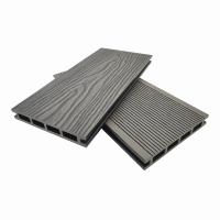 China 145×21mm 3D Embossing Waterproof WPC Decking Floor with UV2000 Weathering Resistance for sale