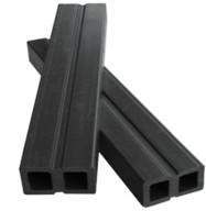China 50x30mm Black WPC Decking Joists with 26.3 MPa Flexural Strength and Recycled Plastic Construction for sale