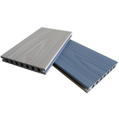 China 16 Ft WPC Outdoor Decking Boards 21x145 mm Coextrusion Hollow Flooring with 34.1 MPa Flexural Strength for sale