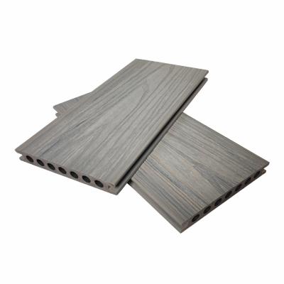 China 21mm x 145mm Waterproof WPC Co-Extrusion Decking Panels with 20-Year Warranty for Swimming Pool Areas for sale
