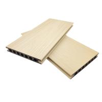 China Rice White 18mm+ Anti-UV WPC Composite Decking for Balcony and Garden Outdoor Flooring for sale