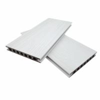 China 21x145mm White WPC Composite Decking with ISO9001 Certification - Wood Plastic Outdoor Flooring for sale