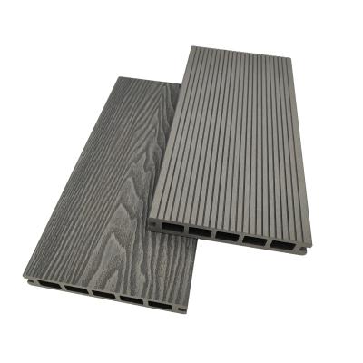China WPC 3D Embossed Waterproof Decking with 34.1 MPa Flexural Strength and 33.7 J/m Impact Resistance for sale