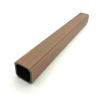 China Coextrusion Hollow WPC Balcony Railing 50x50mm with UV-Resistant PE Capping for Outdoor Use for sale