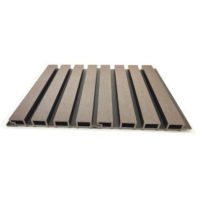 China ODM WPC Fluted Panel Wall Cladding Board 26×220mm Wood Plastic Composite for Interior Exterior Decoration for sale