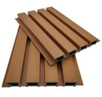 China 1-Inch Wood Plastic Composite WPC Louver Panels for Outdoor Wall Cladding - Weather Resistant for sale