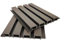 China Outdoor WPC Cladding Panels 3D Fluted Wood Plastic Composite Wall Siding for Exterior Applications for sale