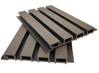 China Outdoor WPC Cladding Panels 3D Fluted Wood Plastic Composite Wall Siding for Exterior Applications for sale