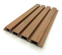 China Commercial Coextrusion 3D WPC Louver Panels 18mm+ Thickness for Modern Wall Decoration for sale