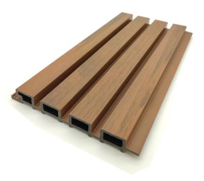 China Commercial Coextrusion 3D WPC Louver Panels 18mm+ Thickness for Modern Wall Decoration for sale