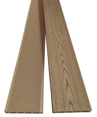 China WPC Foam Composite Deck Boards 140x25mm for Swimming Pool Outdoor Wood Plastic Decking for sale