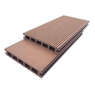 China WPC Decking 140x23mm Hollow Composite Wood for Outdoor Terrace Garden for sale