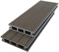 China Modern WPC Deck Board 114×25mm Wood Grain Outdoor Anti-Slip Composite Decking - Hollow & Solid Options for sale