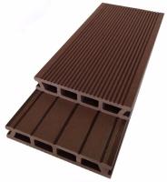China Brushed Engineered Composite WPC Flooring Outdoor Decking 22mm Thickness 140mm Width for sale