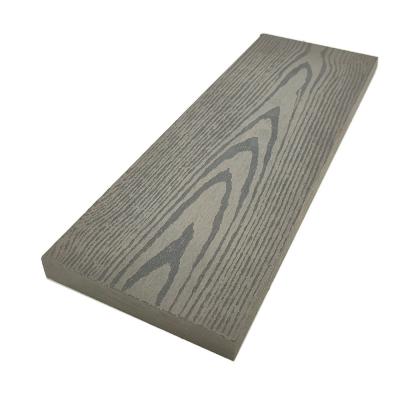China Embossed WPC Decking Grey Interlocking Boards Woodgrain 25mm Thickness for sale