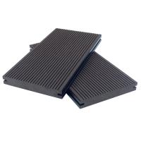 China Grooved WPC Decking Boards Anthracite 150mm Composite Deck Tiles for Outdoor Use for sale