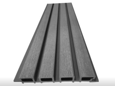China Decorative Outdoor WPC Fluted Wall Panel 650mm Width Composite Garden Cladding Waterproof Exterior for sale