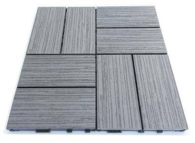China 8mm WPC Interlocking Deck Tiles 300x300mm for Outdoor Patio and Pool Areas - Waterproof Flooring for sale