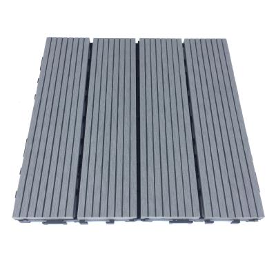 China Antislip WPC Interlocking Deck Tiles 12x12 Inch Harbor Plank Outdoor Flooring for sale