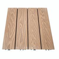 China Polished Orange WPC Deck Tile 30x30cm Wood Plastic Composite For Terrace ODM Customization for sale
